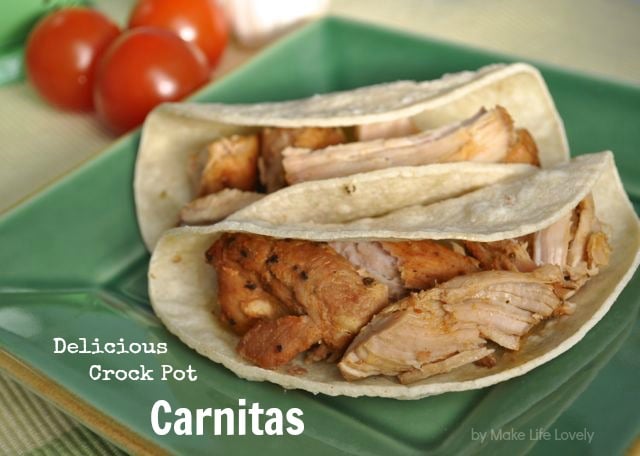 Easy Crock Pot Carnitas Recipe, by Make Life Lovely - Make Life Lovely