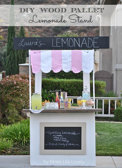 DIY Wood Pallet Lemonade Stand, by Make Life Lovely - Make Life Lovely
