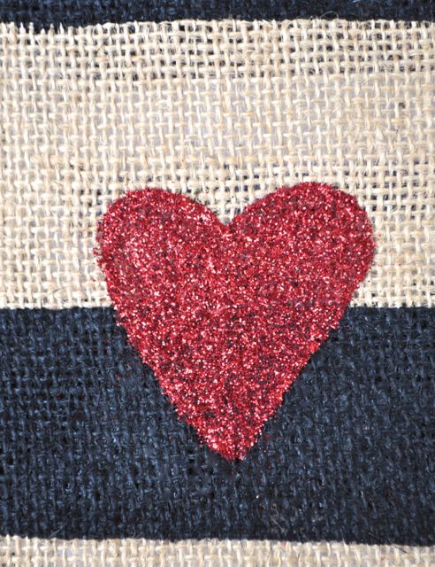 DIY-Glitter-Red-Heart-Drawstring-Bag - Make Life Lovely