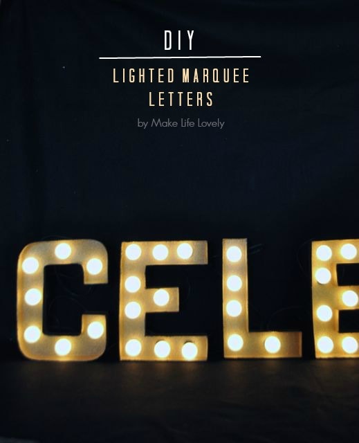 Diy Lighted Letters My 3 Monsters: DIY Marquee Letters