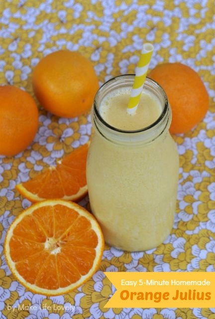 Homemade Orange Julius Recipe - Make Life Lovely