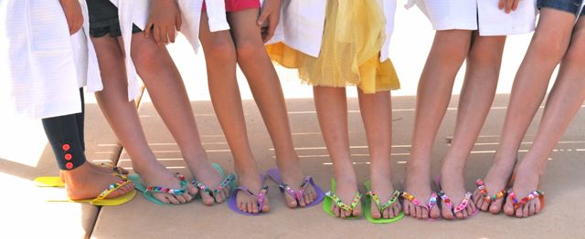 DIY Spa shoes for Girls Spa Party - Make Life Lovely