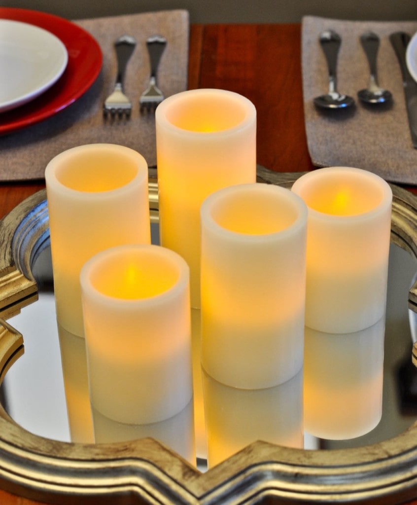 Mirrors and candle centerpiece - Make Life Lovely