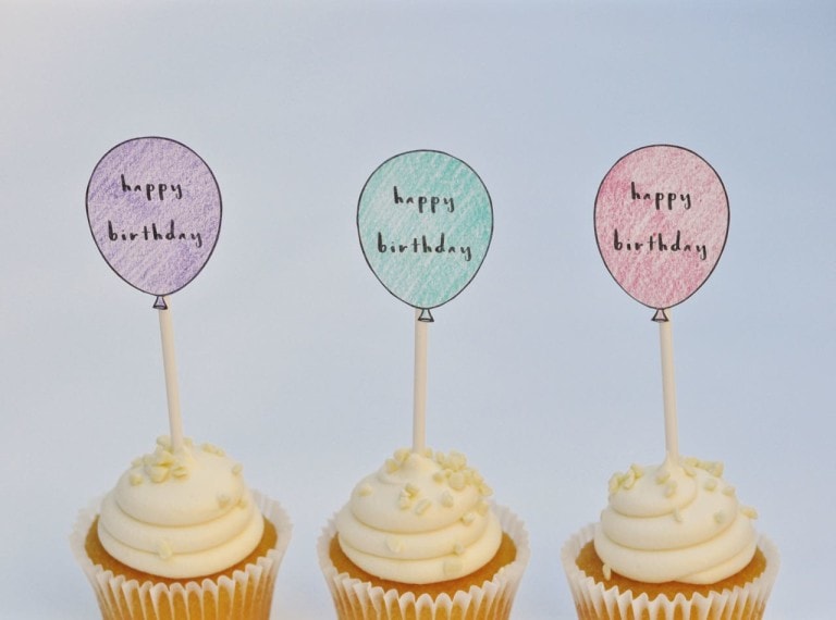 Free Printable Birthday Cupcake Toppers - Make Life Lovely