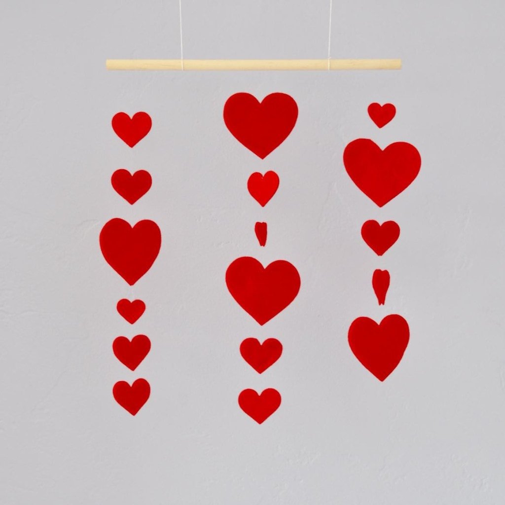 Heart Mobile DIY for Valentine's Day - Make Life Lovely