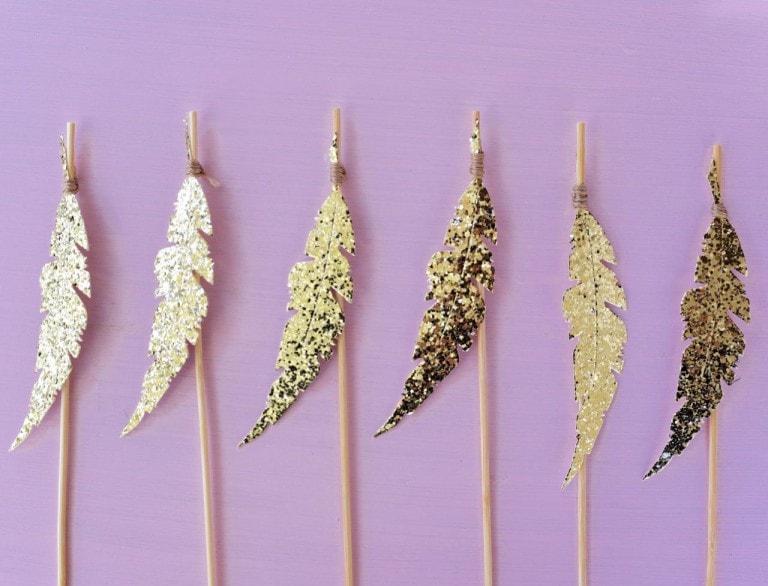 Feather Cupcake Toppers DIY - Make Life Lovely