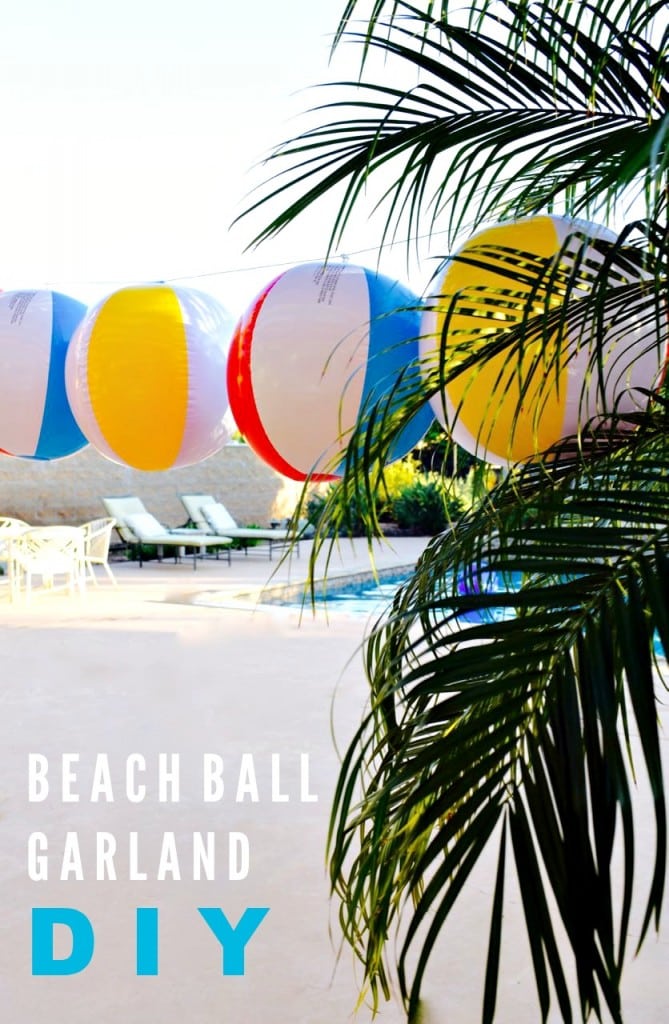 How to Make a Beach Ball Garland {In 2 Easy Steps!}