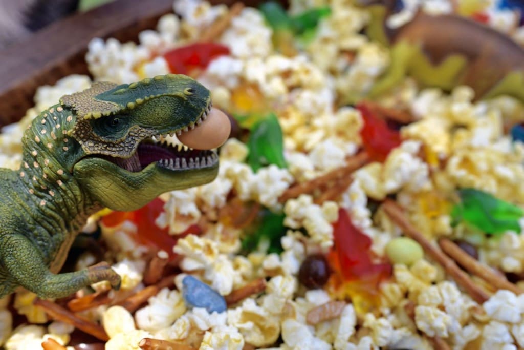 Dinosaur Snack Mix for a Dinosaur Party - Make Life Lovely