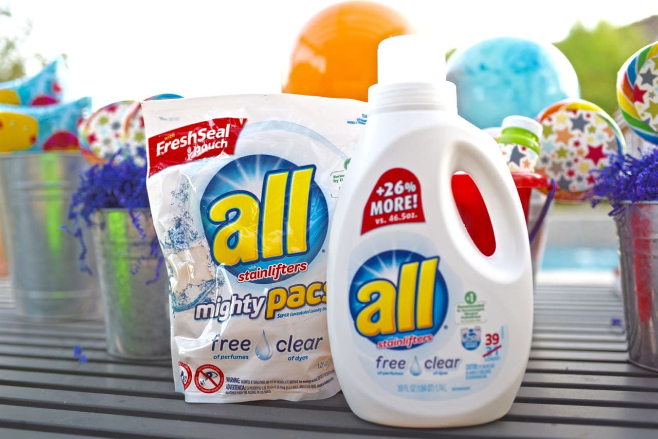 all laundry detergent at our summer party - Make Life Lovely