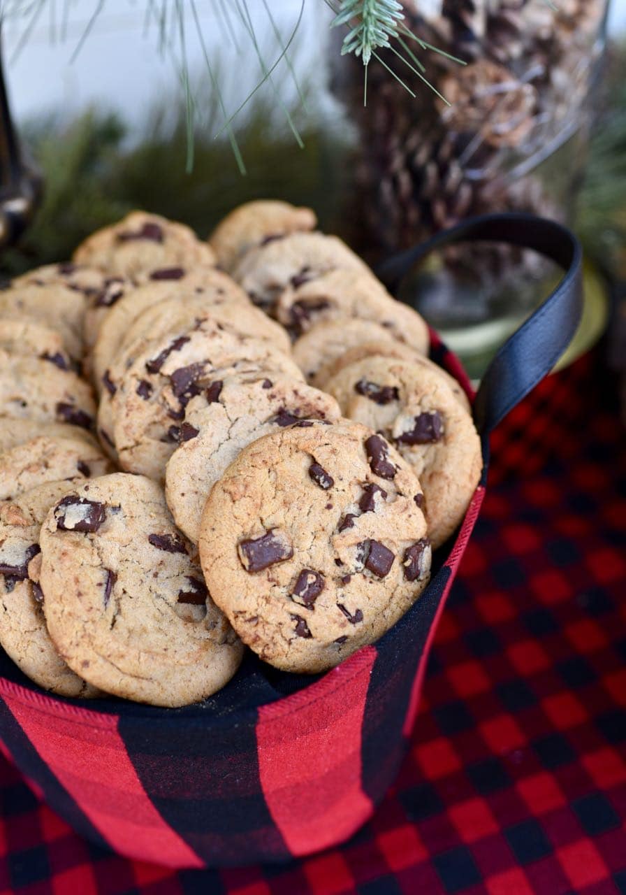 Chocolate cookies at a rustic holiday party - Make Life Lovely