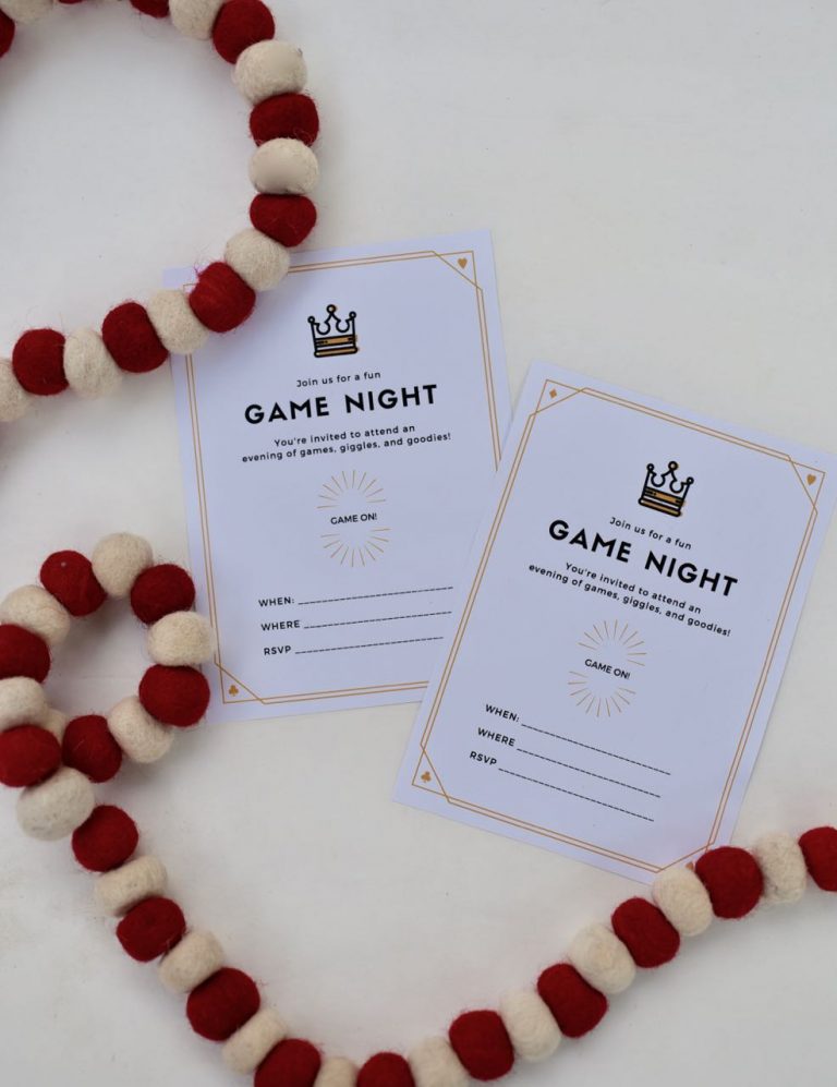 FREE Game Night Invitation Printable