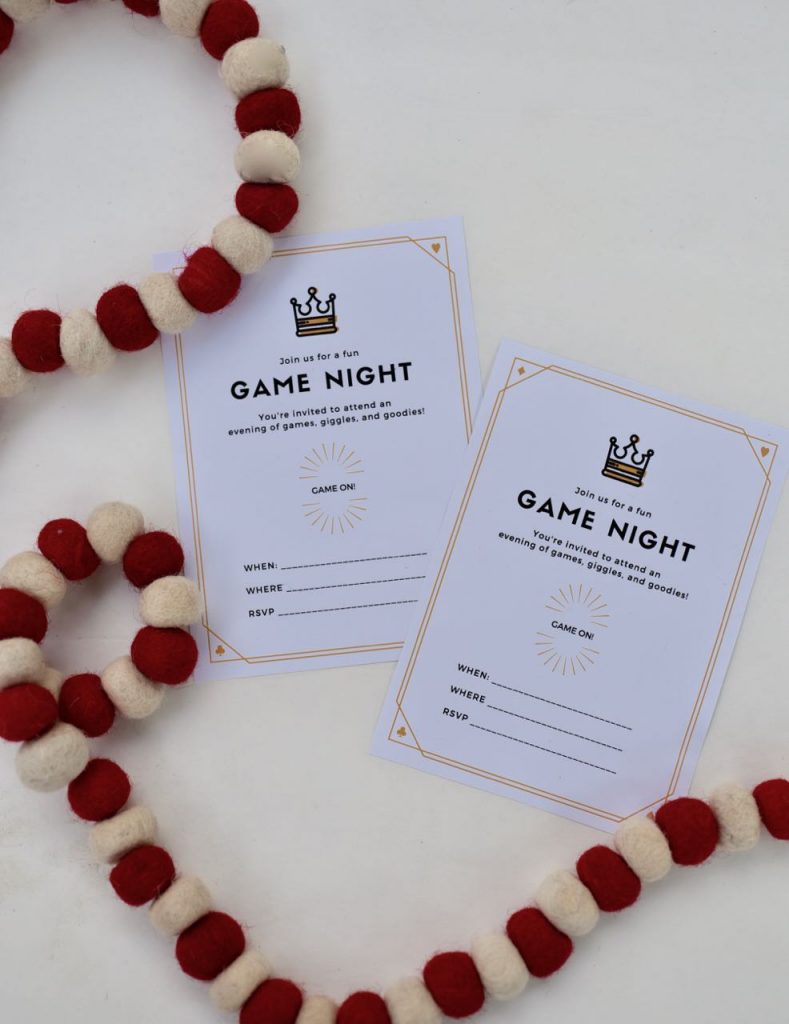 FREE Game Night Invitation Printable