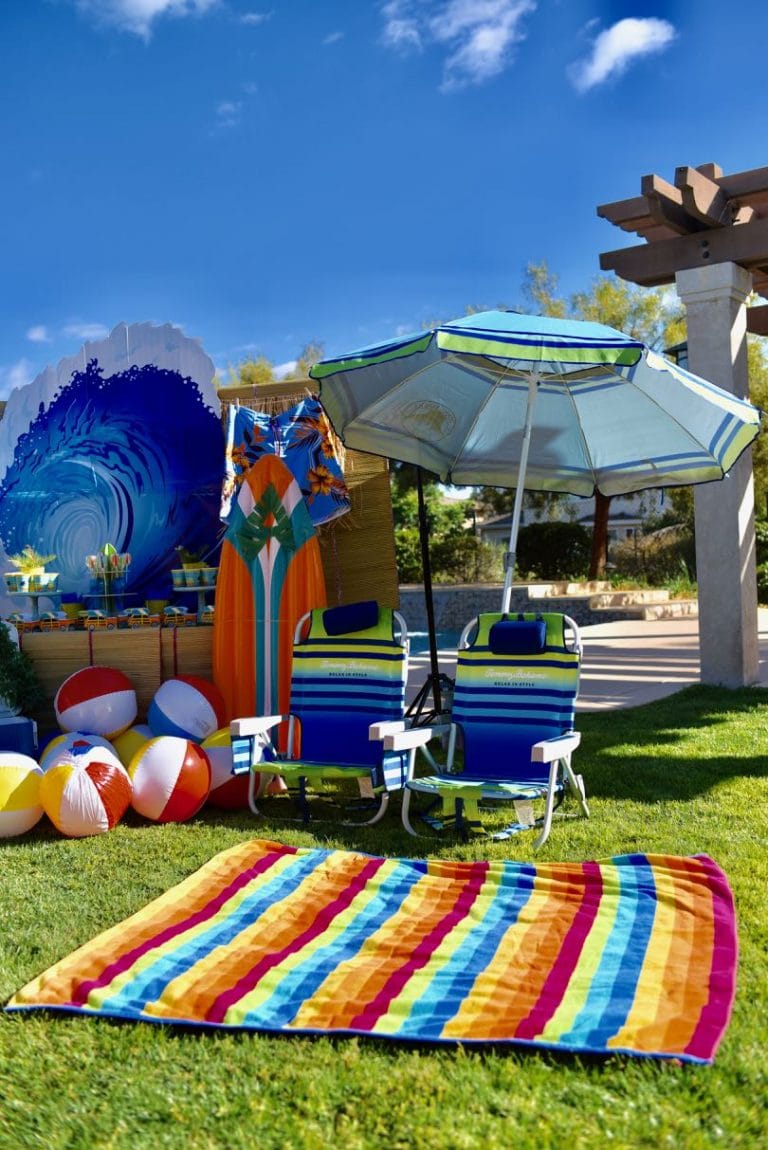 Beach surfing party pool party for boys - Make Life Lovely