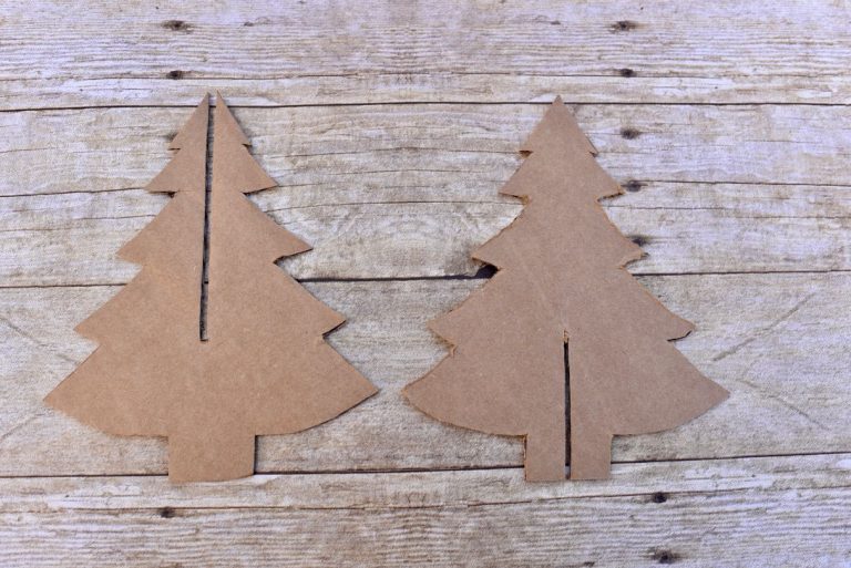 Cardboard Christmas Tree Decoration - Make Life Lovely