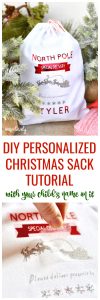 DIY Personalized Christmas Sack for Kids - Make Life Lovely