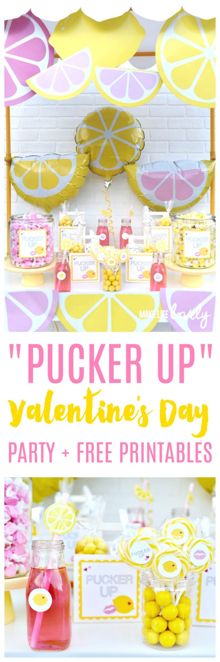 Pucker Up Valentine's Day Party Theme - Make Life Lovely