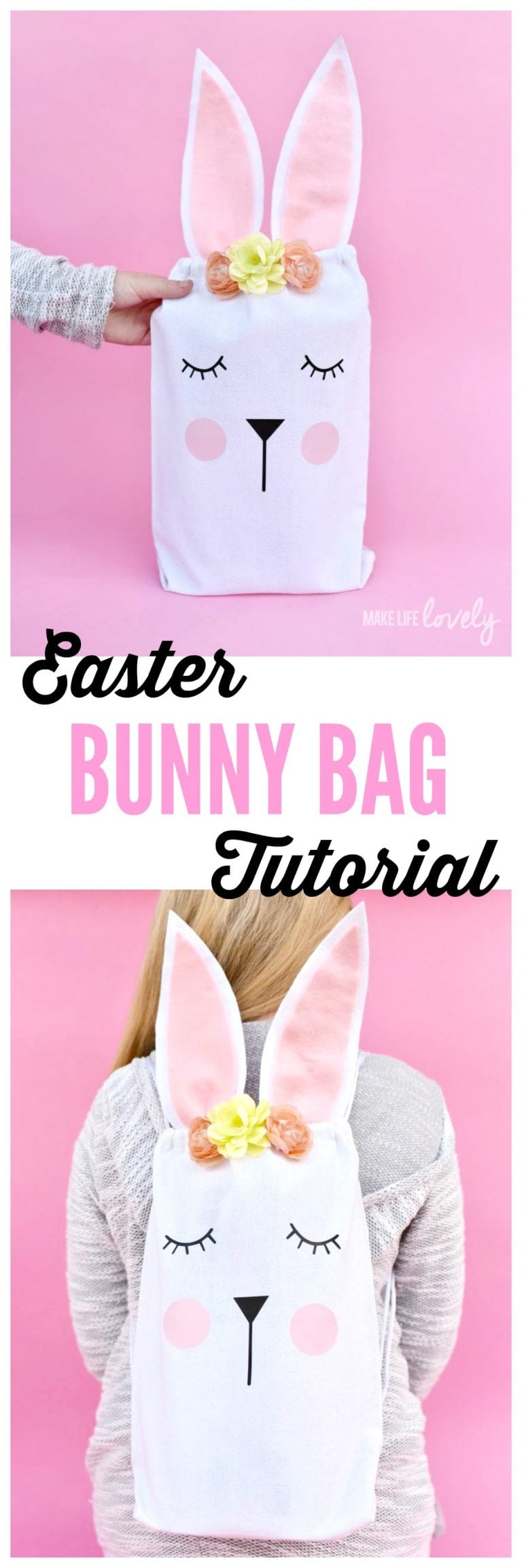 Easter Bunny Bag for Easter Egg Hunts, Party Favors, and more! - Make ...