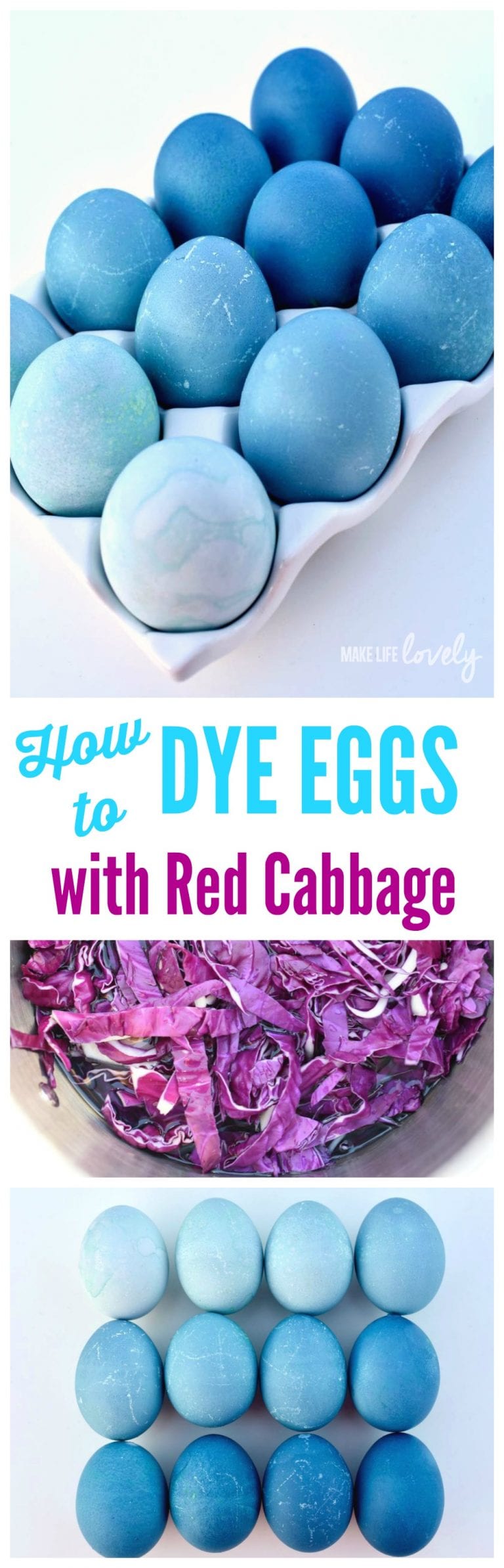 How to Dye Eggs with Cabbage Naturally for Easter - Make Life Lovely