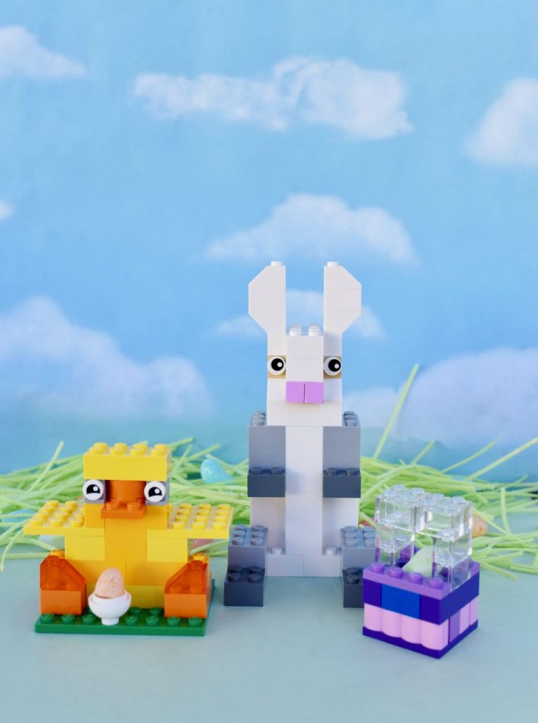 DIY Lego Easter bunny, chick, and LEGO Easter basket directions - Make ...