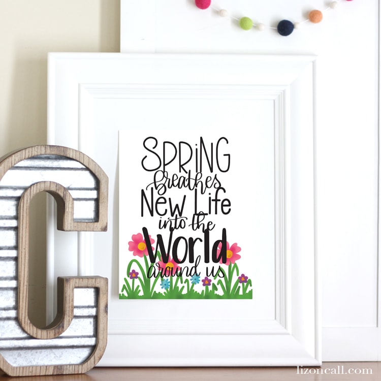 Hand Lettered Spring Printable to Brighten Up Your Home - Make Life Lovely
