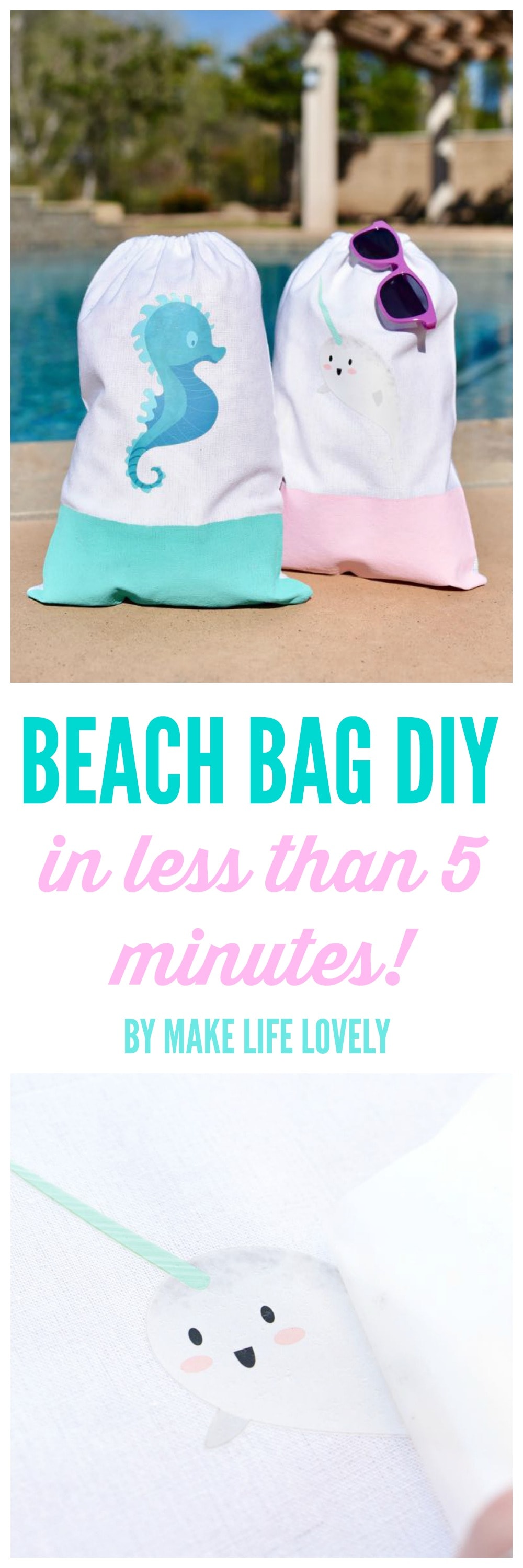 Beach Bag DIY with Cricut in Under 5 Minutes... Really! - Make Life Lovely