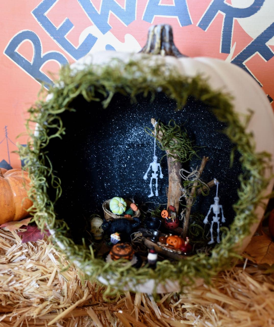 Pumpkin diorama easy Halloween crafts - Make Life Lovely
