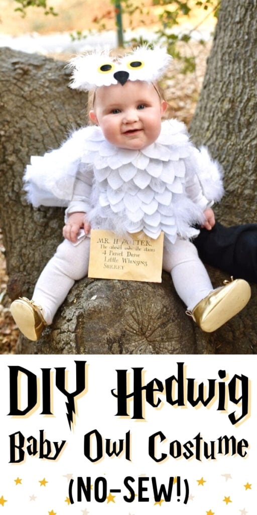 DIY Hedwig Baby Owl Costume (No Sew!) - Make Life Lovely