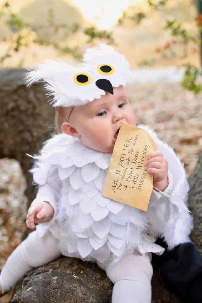 Hedwig Baby Owl Costume DIY {No-Sew} - Make Life Lovely