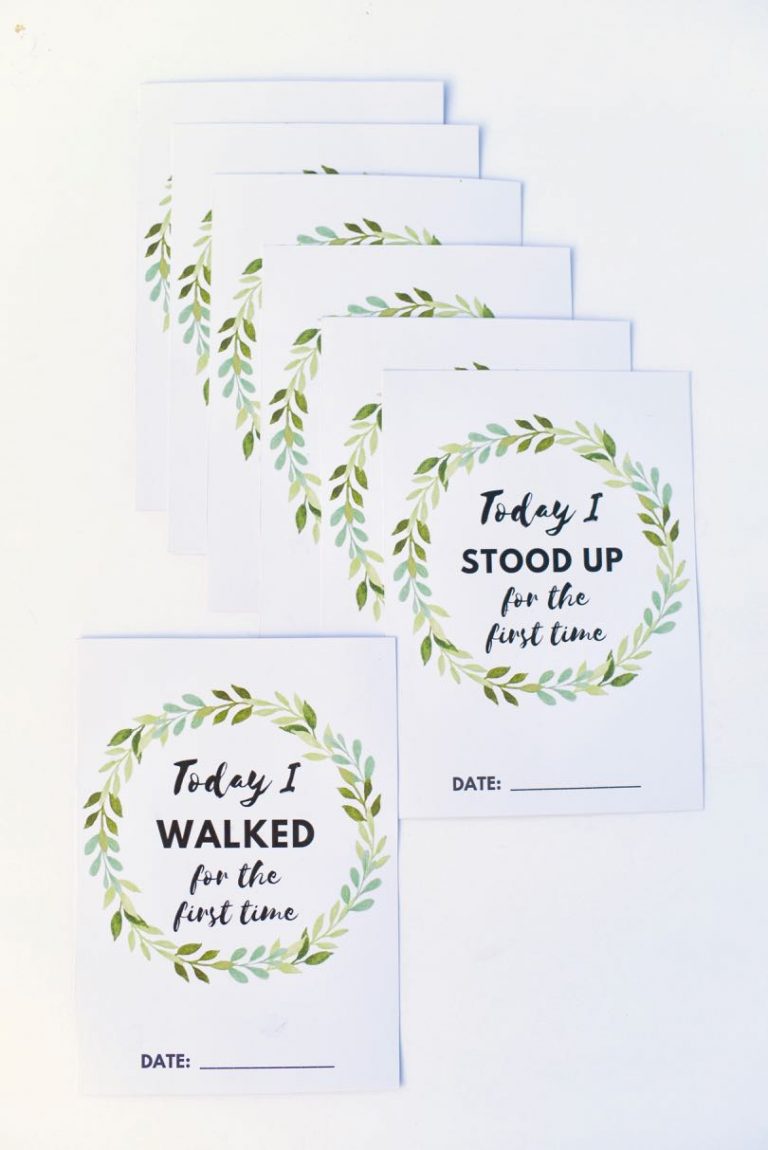 Baby Milestone Cards {Beautiful FREE Printables!}