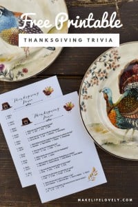 Thanksgiving Trivia Printable Game {Just Print & Play!}
