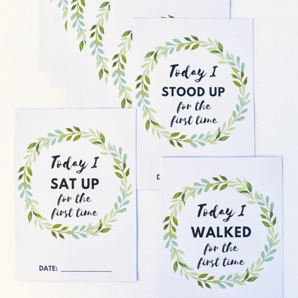 FREE printable baby milestone cards- square - Make Life Lovely