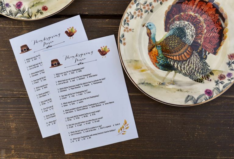 Thanksgiving Trivia Printable Game {Just Print & Play!}