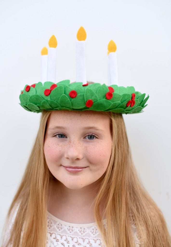 How to Make a Stunning St. Lucia Crown {From Felt}