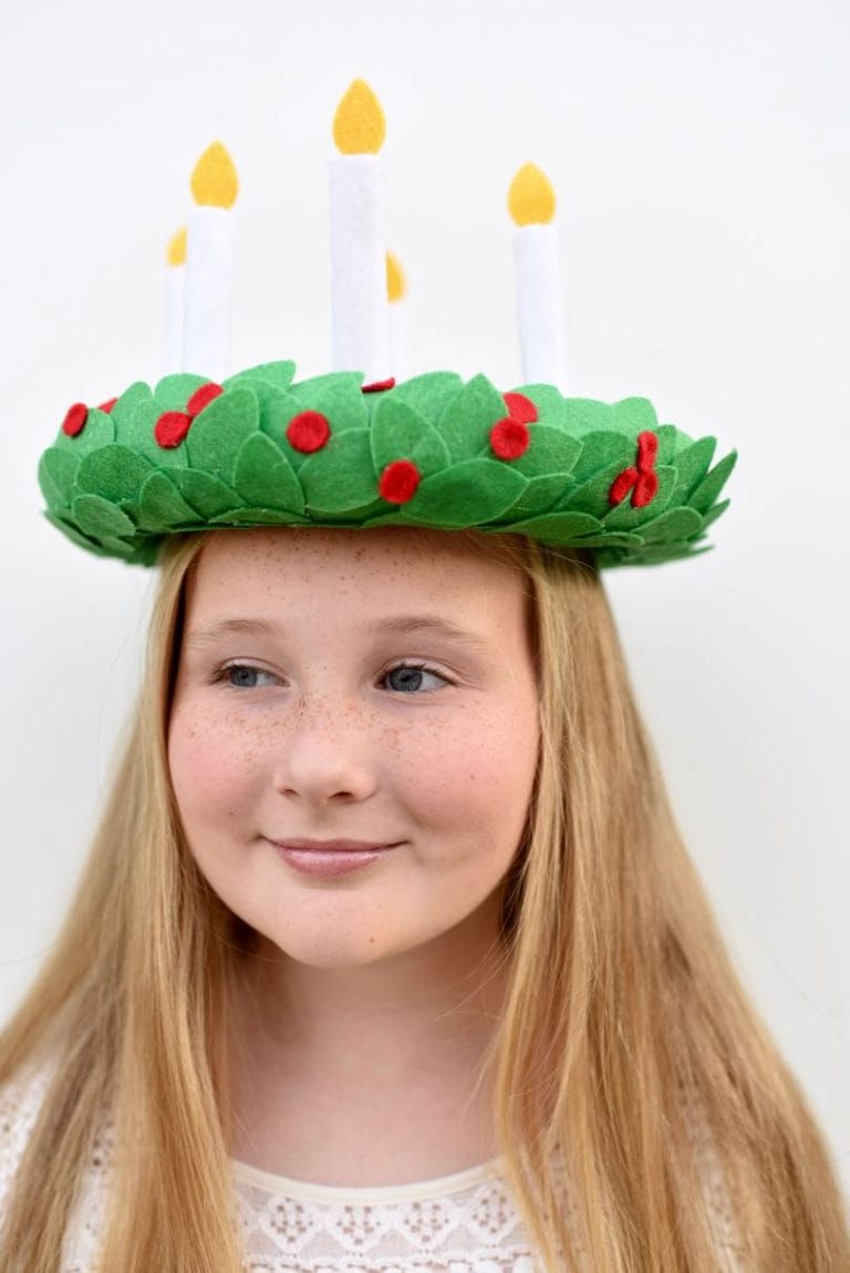 How to Make a Stunning St. Lucia Crown {From Felt}