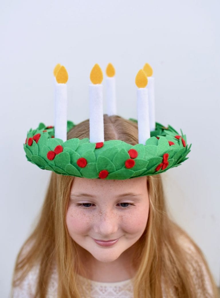 How to Make a Stunning St. Lucia Crown {From Felt}
