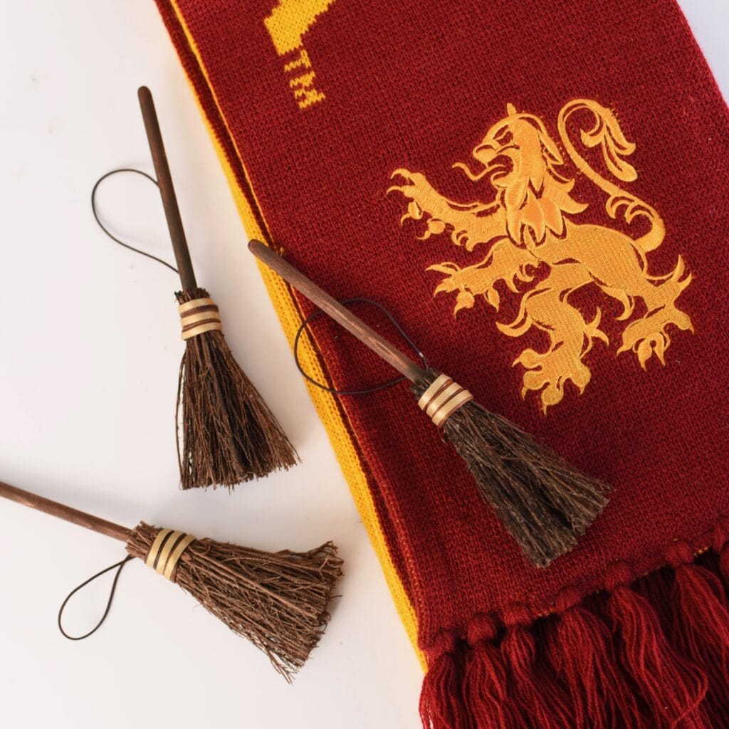 DIY Harry Potter broom Christmas tree ornaments - Make Life Lovely