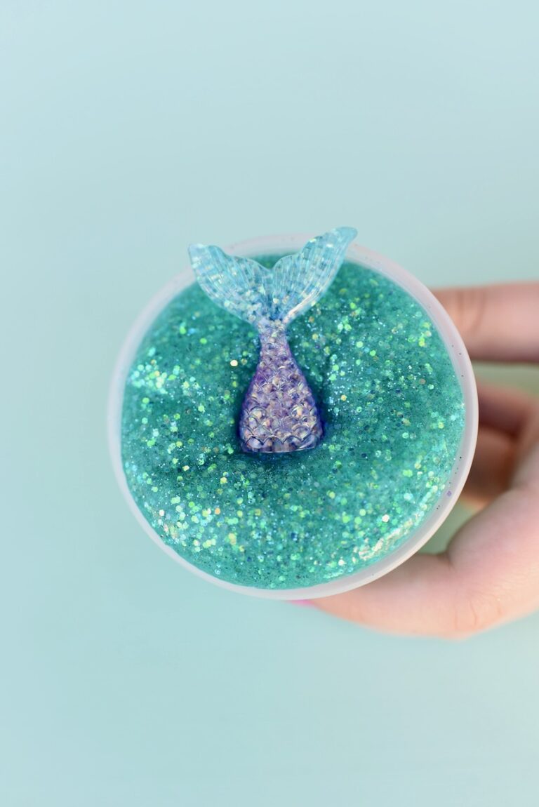 The BEST Mermaid Slime That's Sparkly and Stretchy