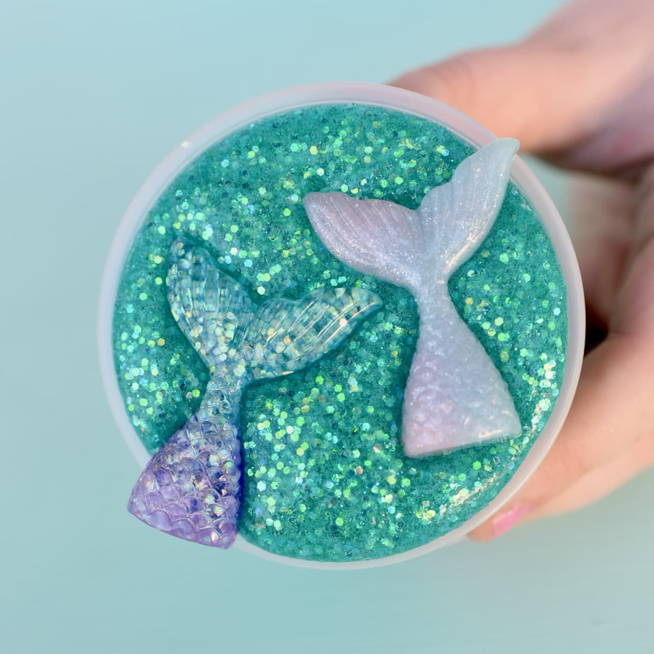 The BEST Mermaid Slime That's Sparkly and Stretchy
