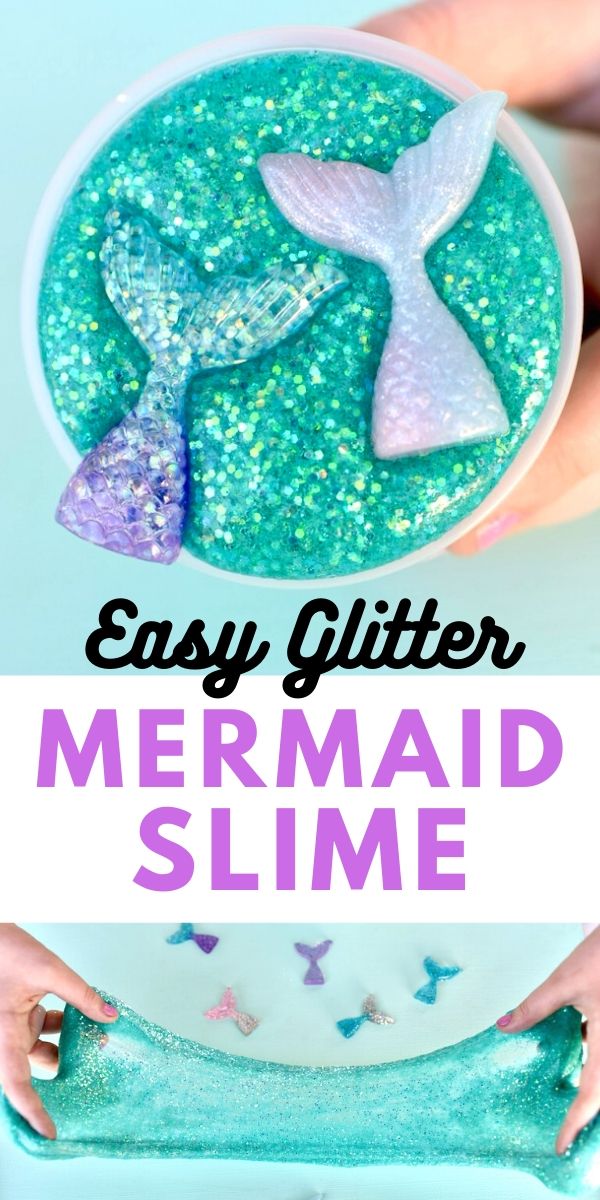 The BEST Mermaid Slime That's Sparkly and Stretchy