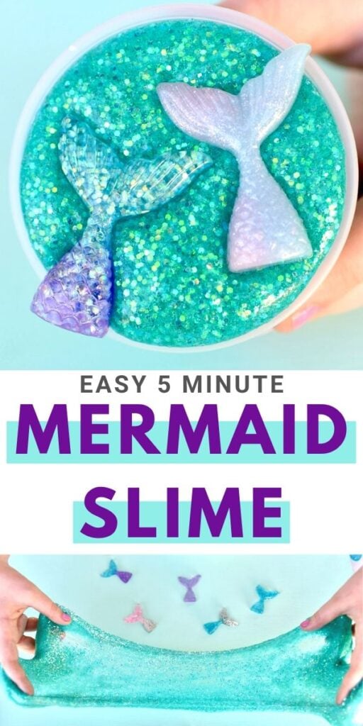 The BEST Mermaid Slime That's Sparkly and Stretchy