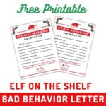 Elf On the Shelf Bad Behavior Letter FREE Printable - Make Life Lovely