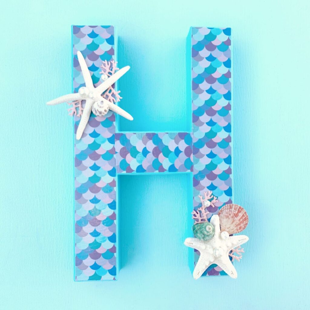 DIY mermaid letter - Make Life Lovely