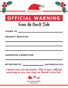 Elf on the Shelf Bad Behavior Letter - Make Life Lovely