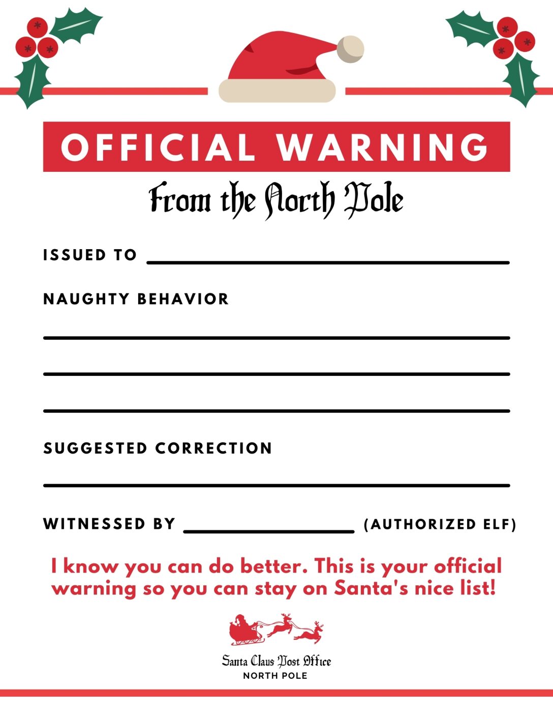 Elf on the Shelf Bad Behavior Letter - Make Life Lovely