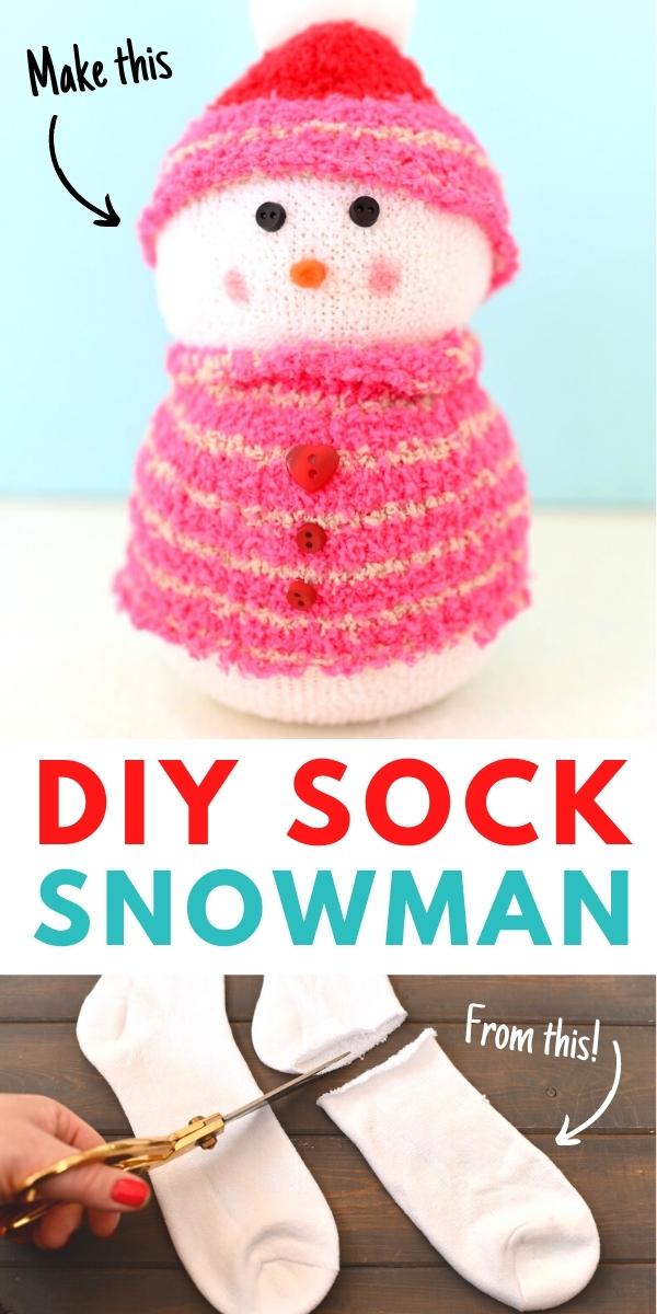 How to Make the CUTEST Sock Snowman in Minutes! - Make Life Lovely