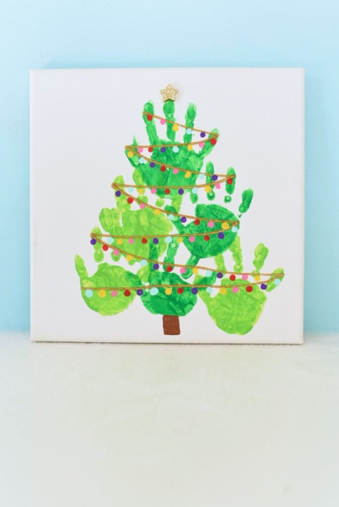 Handprint Christmas tree 2 - Make Life Lovely