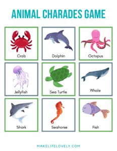 Animal Charades - Make Life Lovely
