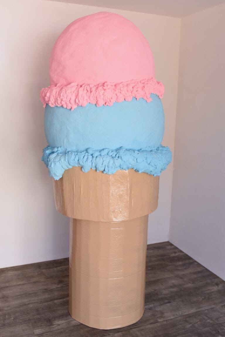 How to Make a Cheap Giant Ice Cream Cone {Under $20!}