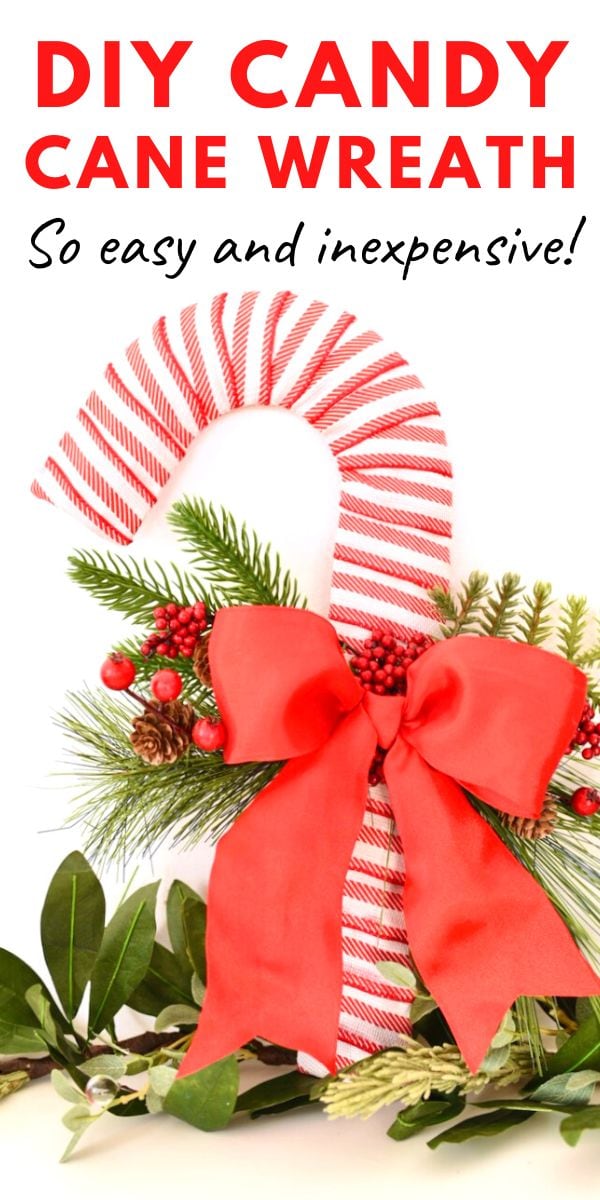 How to Make a Candy Cane Wreath (EASY + Inexpensive!}
