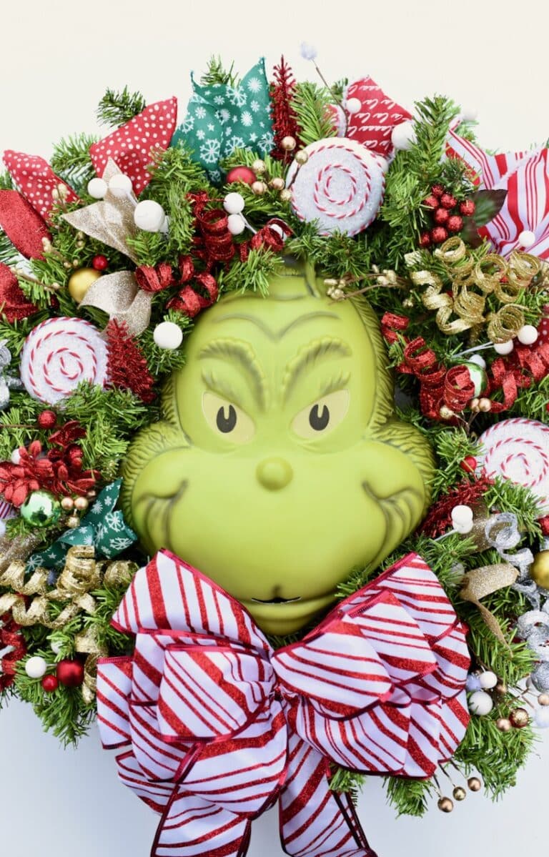 How to Make a Whimsical Grinch Wreath You'll LOVE! - Make Life Lovely